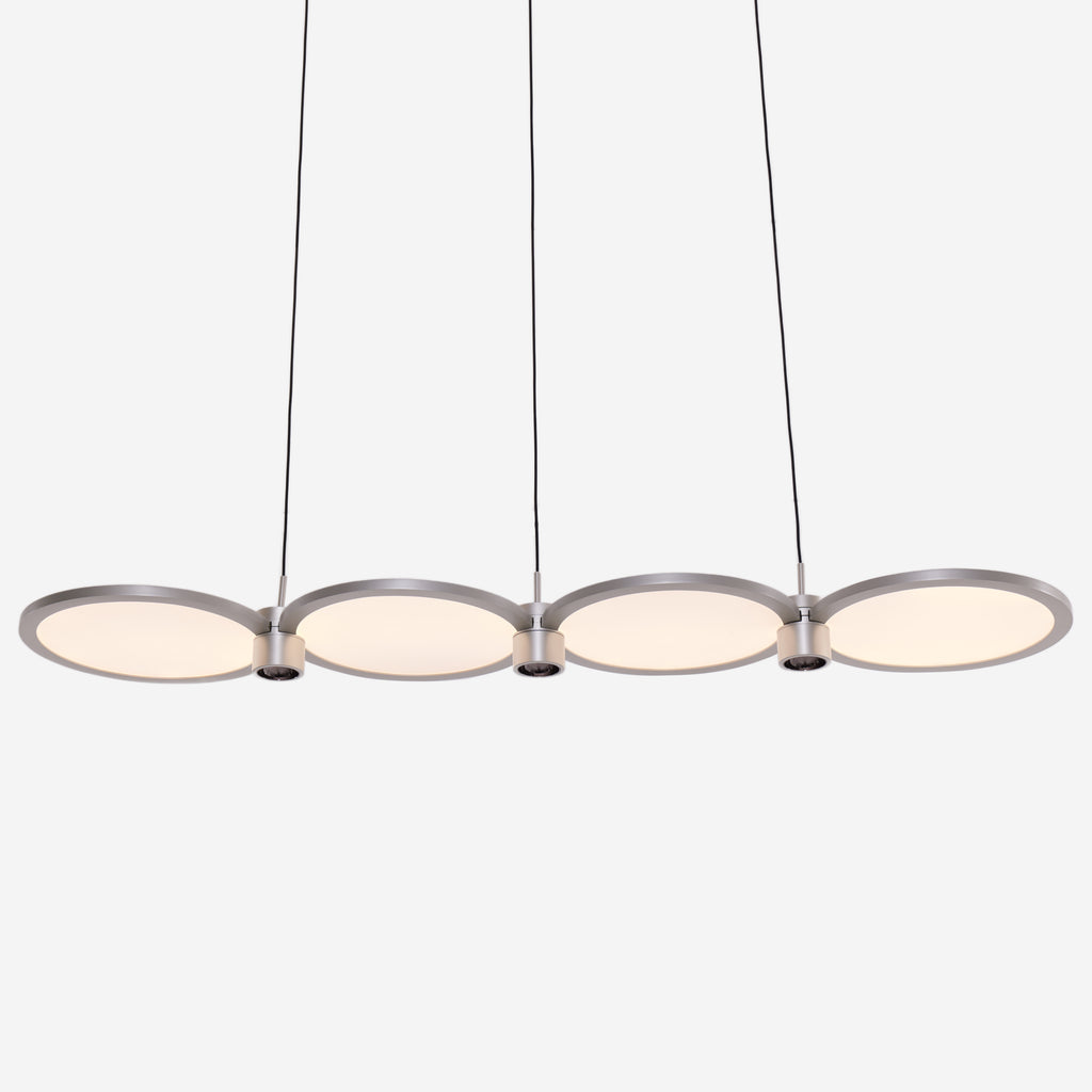 Modern Silver Pendant Light – Full Spectrum Acrylic Shades for Bright ...