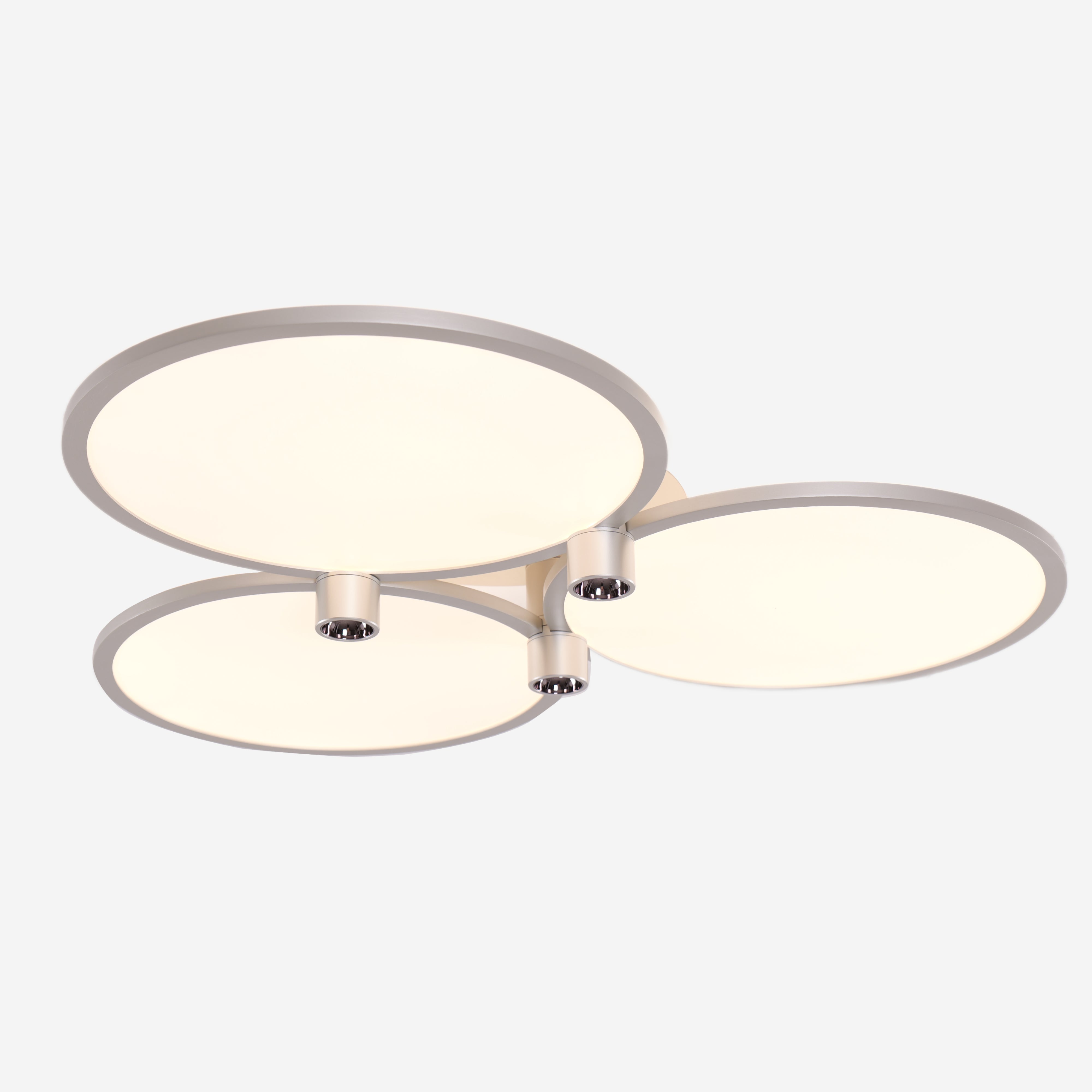 Modern Three-Disk Silver/Gold Full Spectrum Ceiling Light – Lightsin UK
